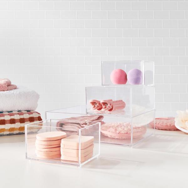 Set of 4 Organiser Trays Clear - Anko | Target Australia