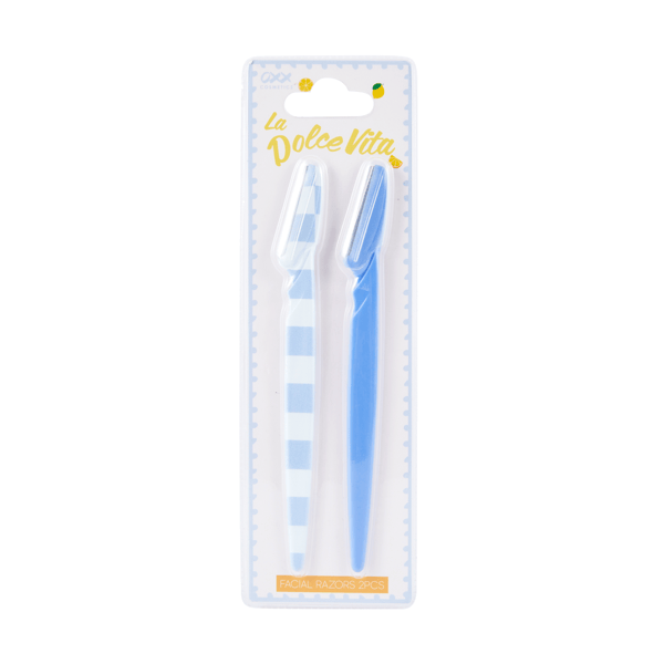 La Dolce Vita 2 Piece Facial Razor Set, Blue - OXX Cosmetics | Target ...