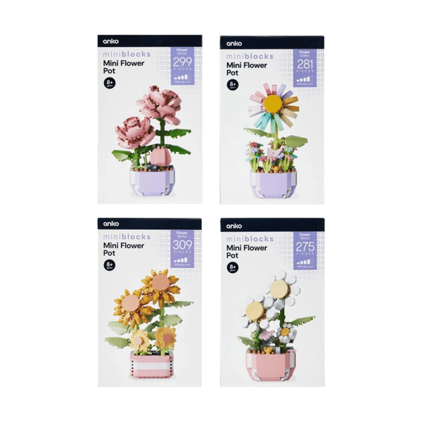 Mini Blocks Flower Series: Mini Flower Pot Playset, Assorted - Anko ...