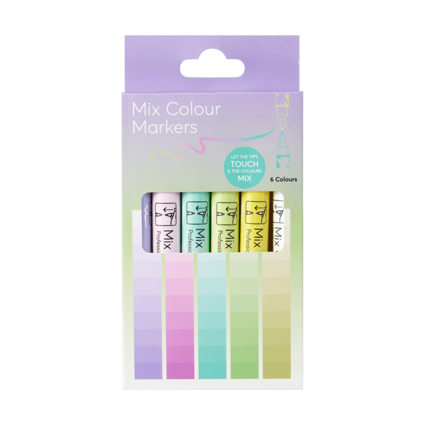 6 Pack Mix Colour Markers, Pastel - Anko | Target Australia