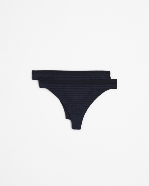 2 Pack Seamfree Matte and Shine G-String Briefs - Navy Blue | Target ...