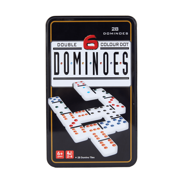 28 Piece Double 6 Colour Dot Dominoes Game | Target Australia