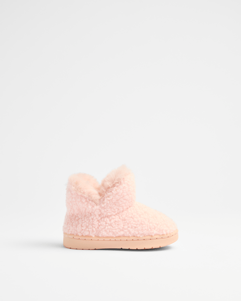 Baby Girls First Walker Teddy Fleece Slipper Boot | Target Australia