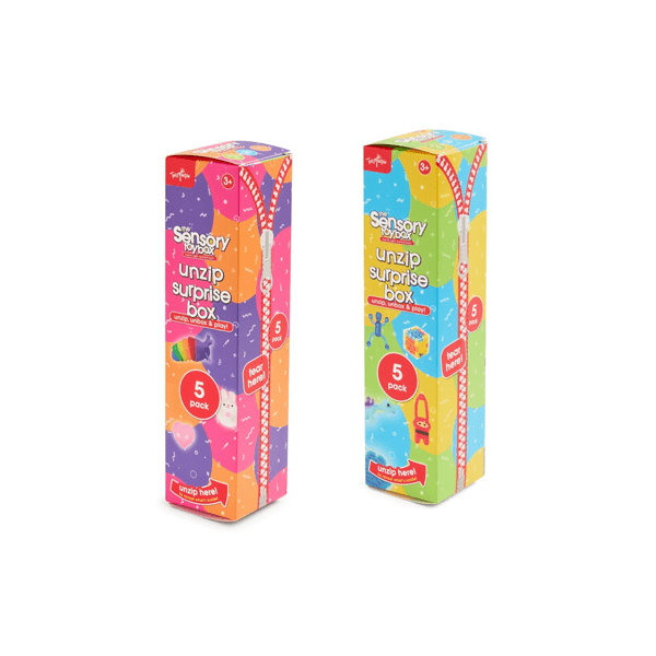 5 Pack ToyMania The Sensory Toy Box Unzip Surprise Box - Assorted ...