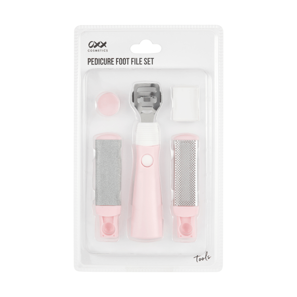 Pedicure Foot File Set, Pink and White - OXX Cosmetics | Target Australia