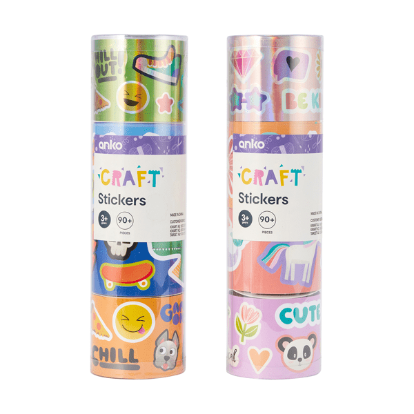 89 Piece Craft Stickers Assorted - Anko | Target Australia