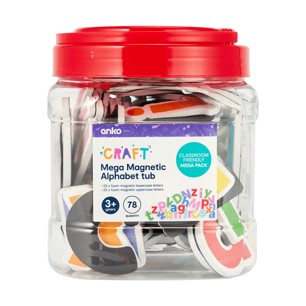 Mega Magnetic Alphabet Tub, 78 Pieces - Anko | Target Australia