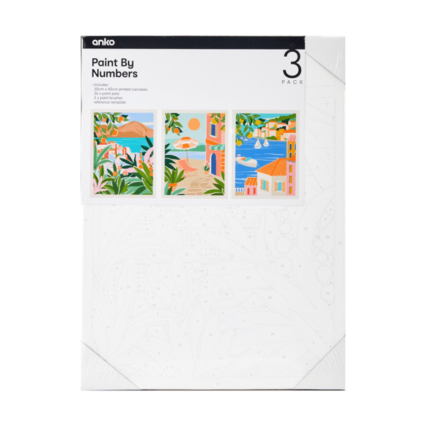 3 Pack Paint by Numbers Sicily - Anko | Target Australia