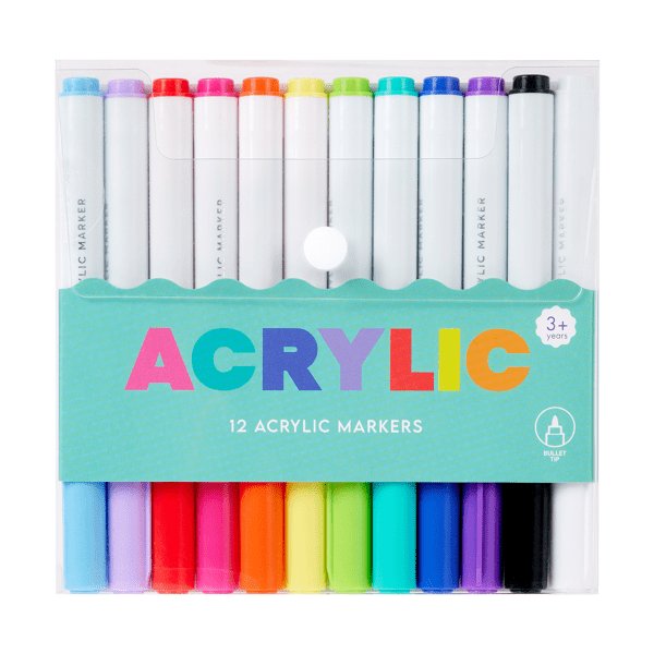 12 Pack Acrylic Markers | Target Australia