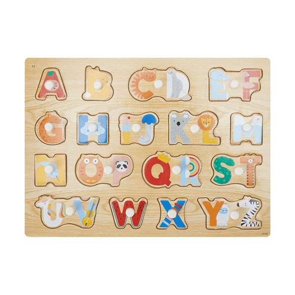 Wooden Alphabet Peg Puzzle - Anko | Target Australia