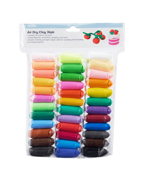 Anko 36 Pack Air Dry Clay | Target Australia