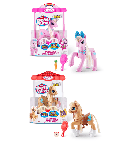 Zuru Pets Alive - My Magical Unicorn or Pony with Stable Interactive ...