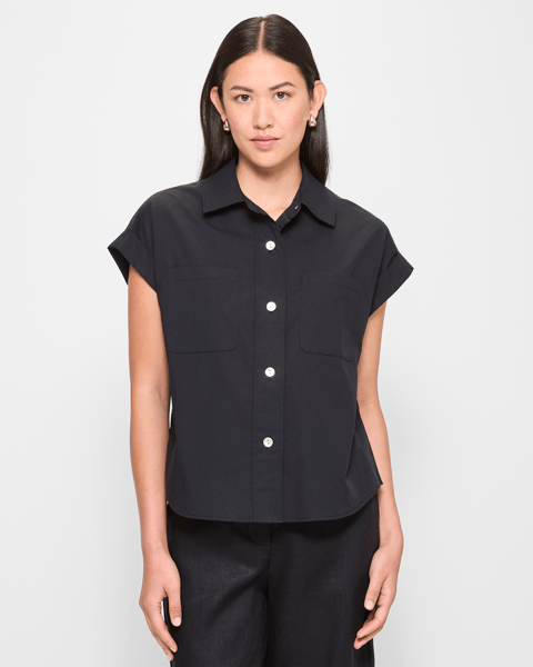Linen Blend Crop Shirt - Preview | Target Australia