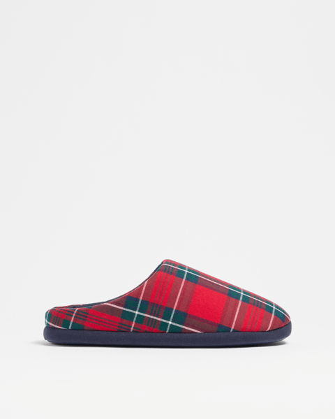 Mens Novelty Christmas Checkered Slipper Scuff | Target Australia