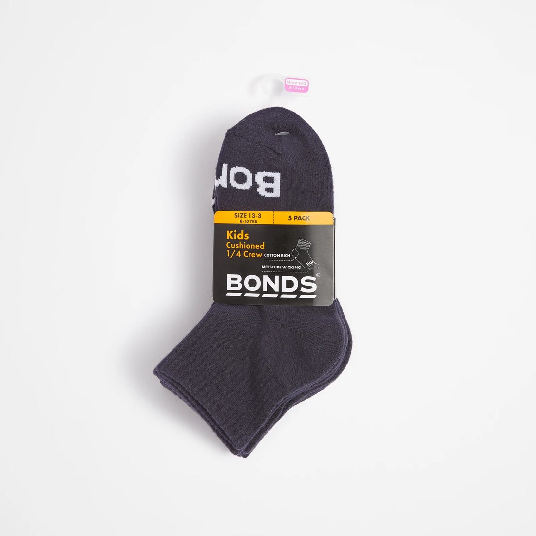 Bonds Kids Cushioned 1/4 Crew Socks - 5 Pack - Navy Blue | Target Australia
