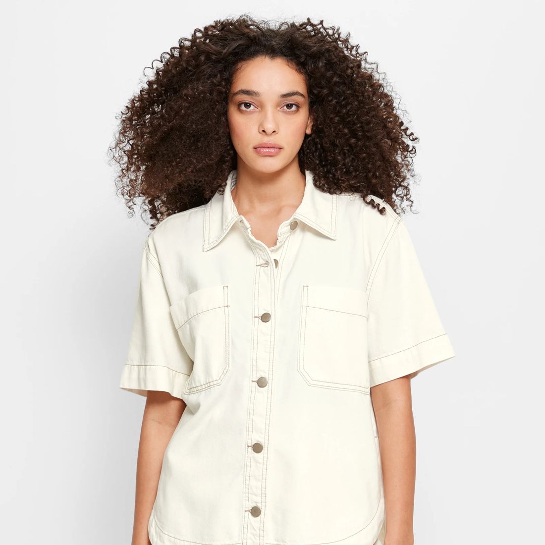 Short Sleeve Denim Shacket | Target Australia