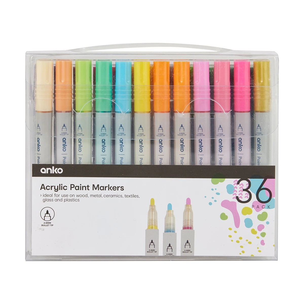 Acrylic Paint Markers, 36 Pack - Anko | Target Australia