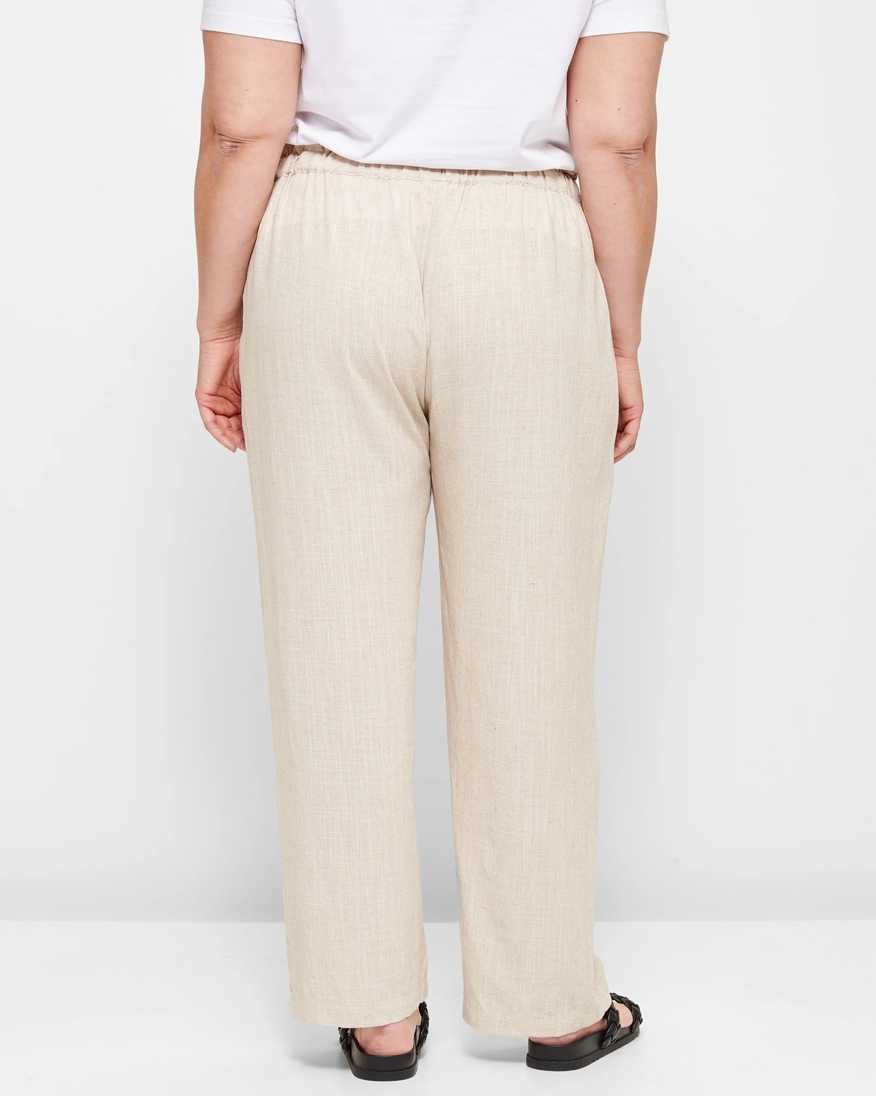 Curve Linen Blend Wide Leg Pants | Target Australia