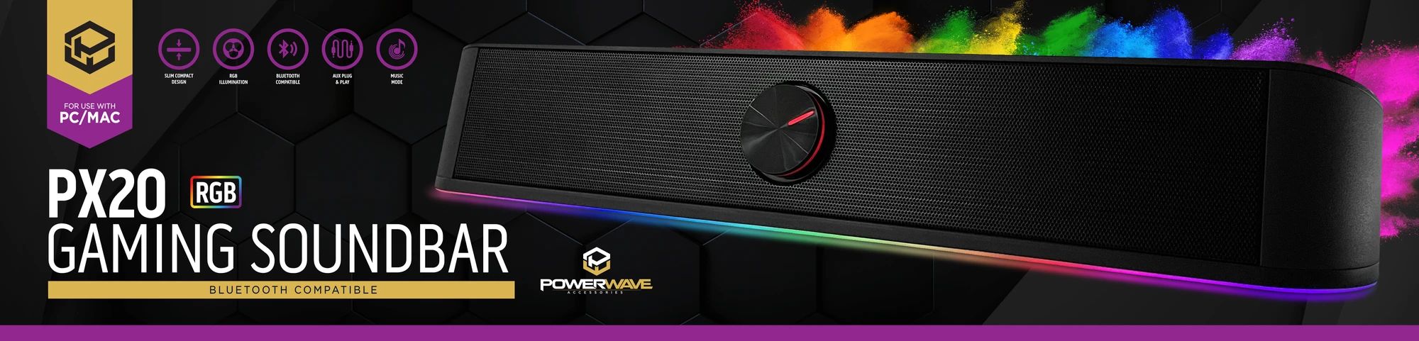 Powerwave PX20 RGB Gaming Soundbar | Target Australia