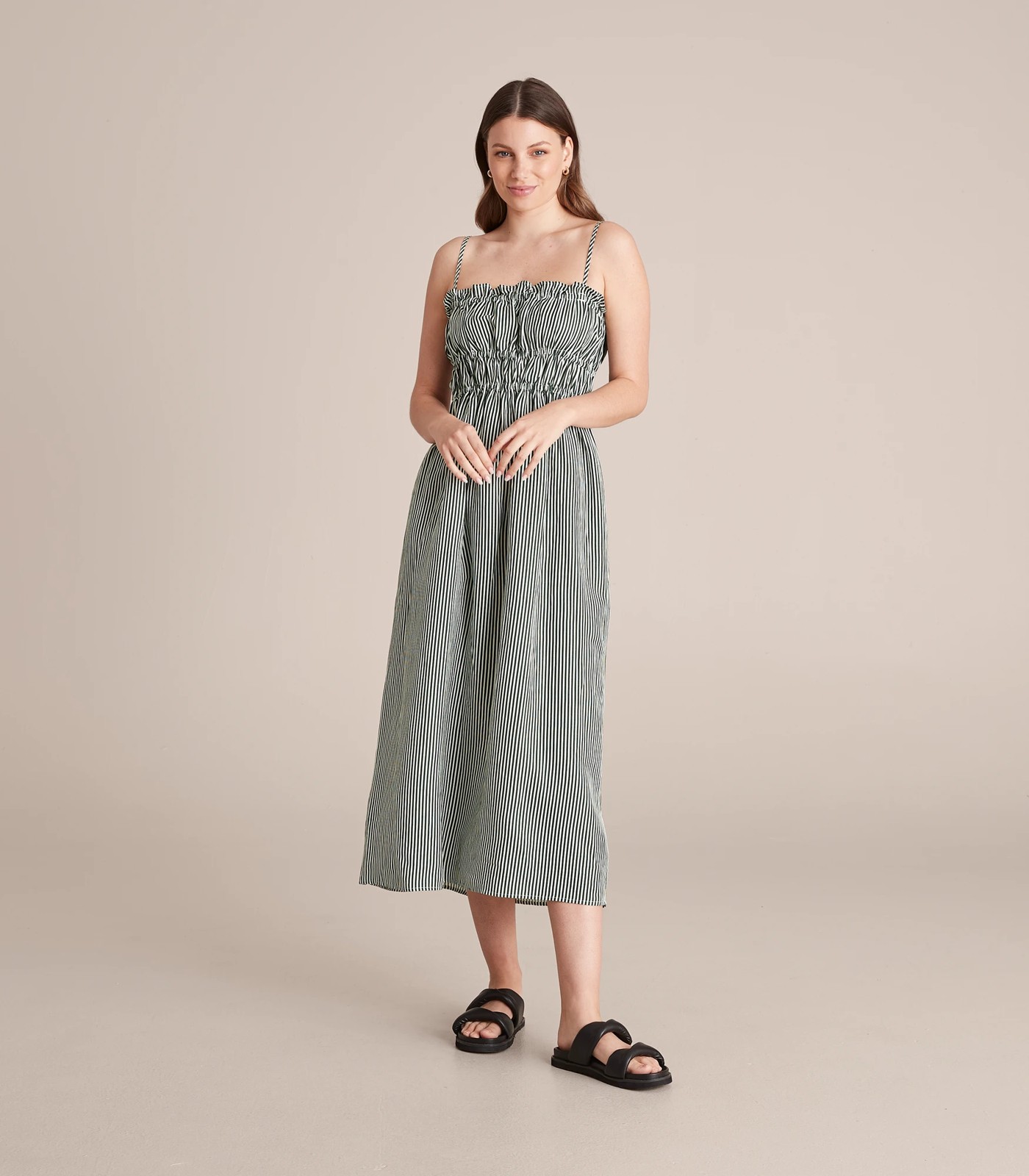 Preview Shirred Midi Sundress | Target Australia