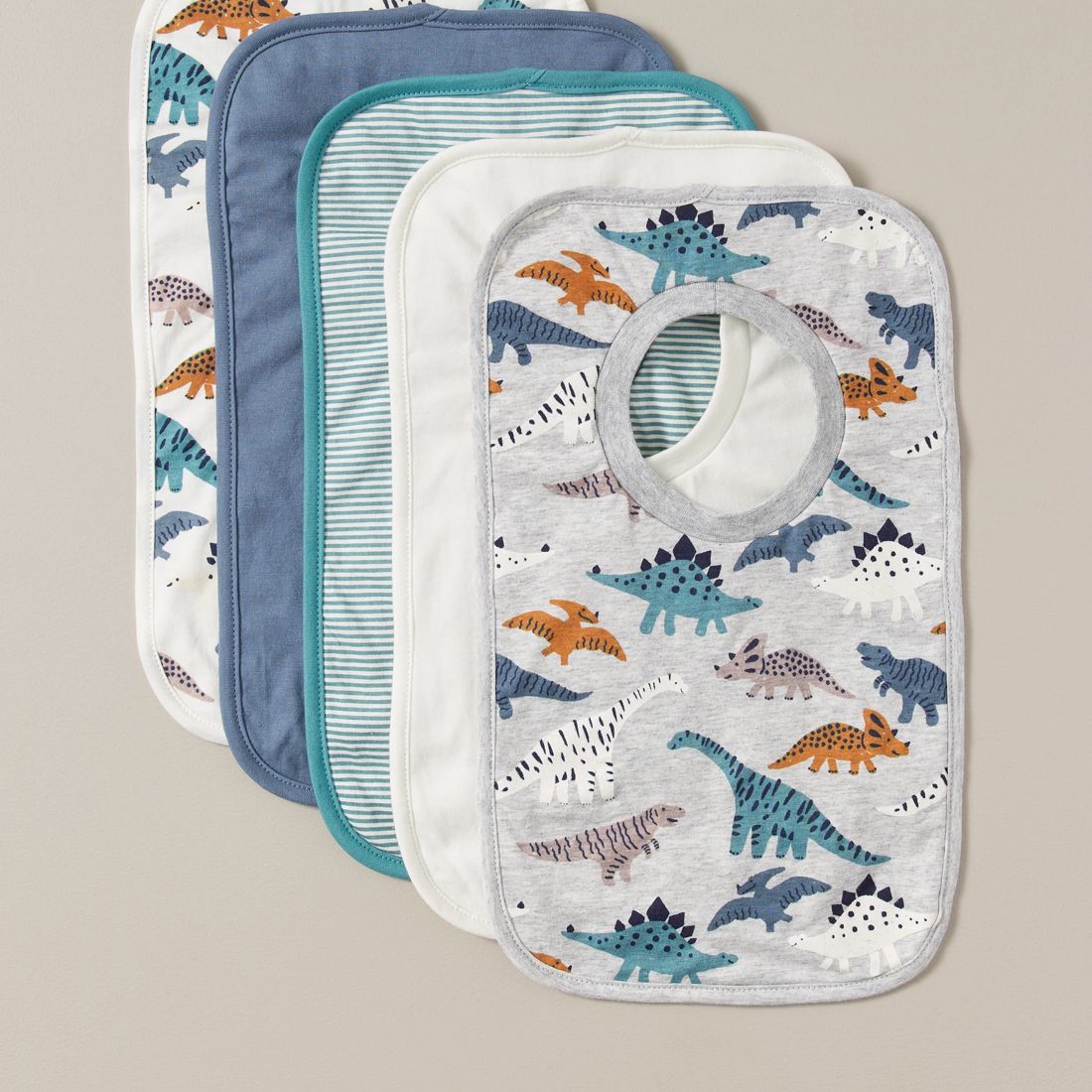 5 Pack bub. Organic Cotton Popover Bibs | Target Australia