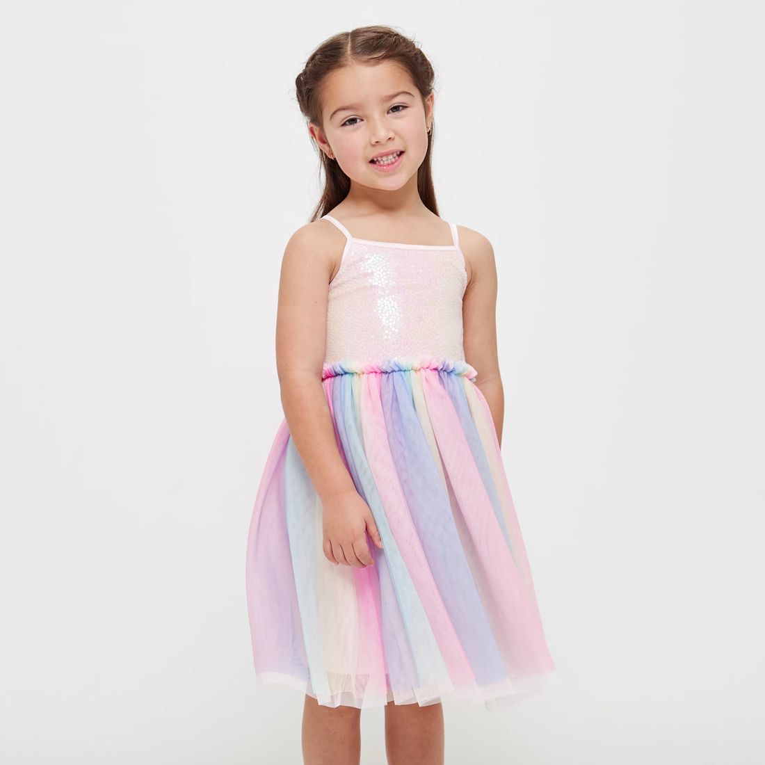 Sequin Rainbow Tulle Dress | Target Australia