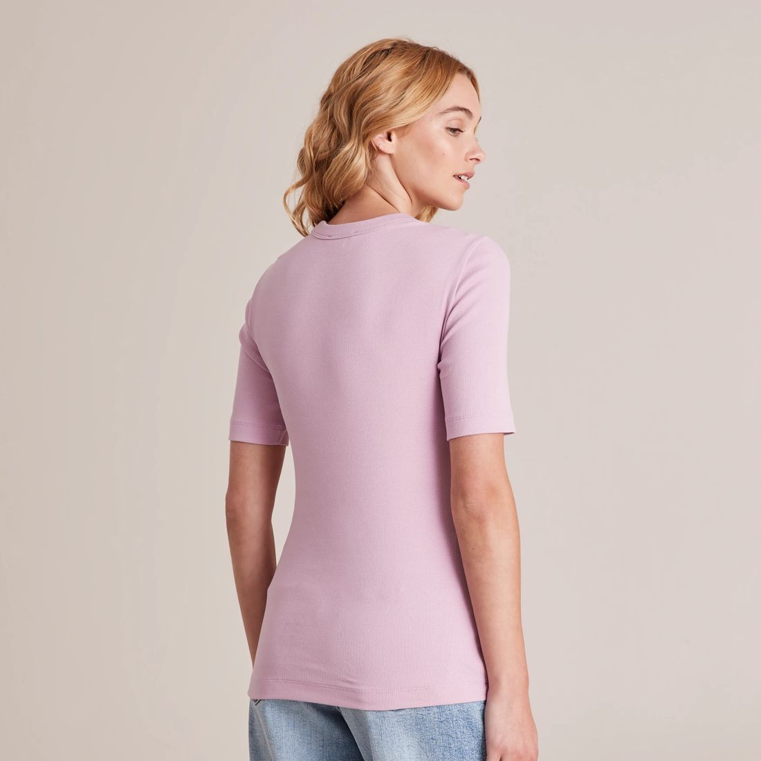 Organic Cotton Rib Layer T-Shirt | Target Australia