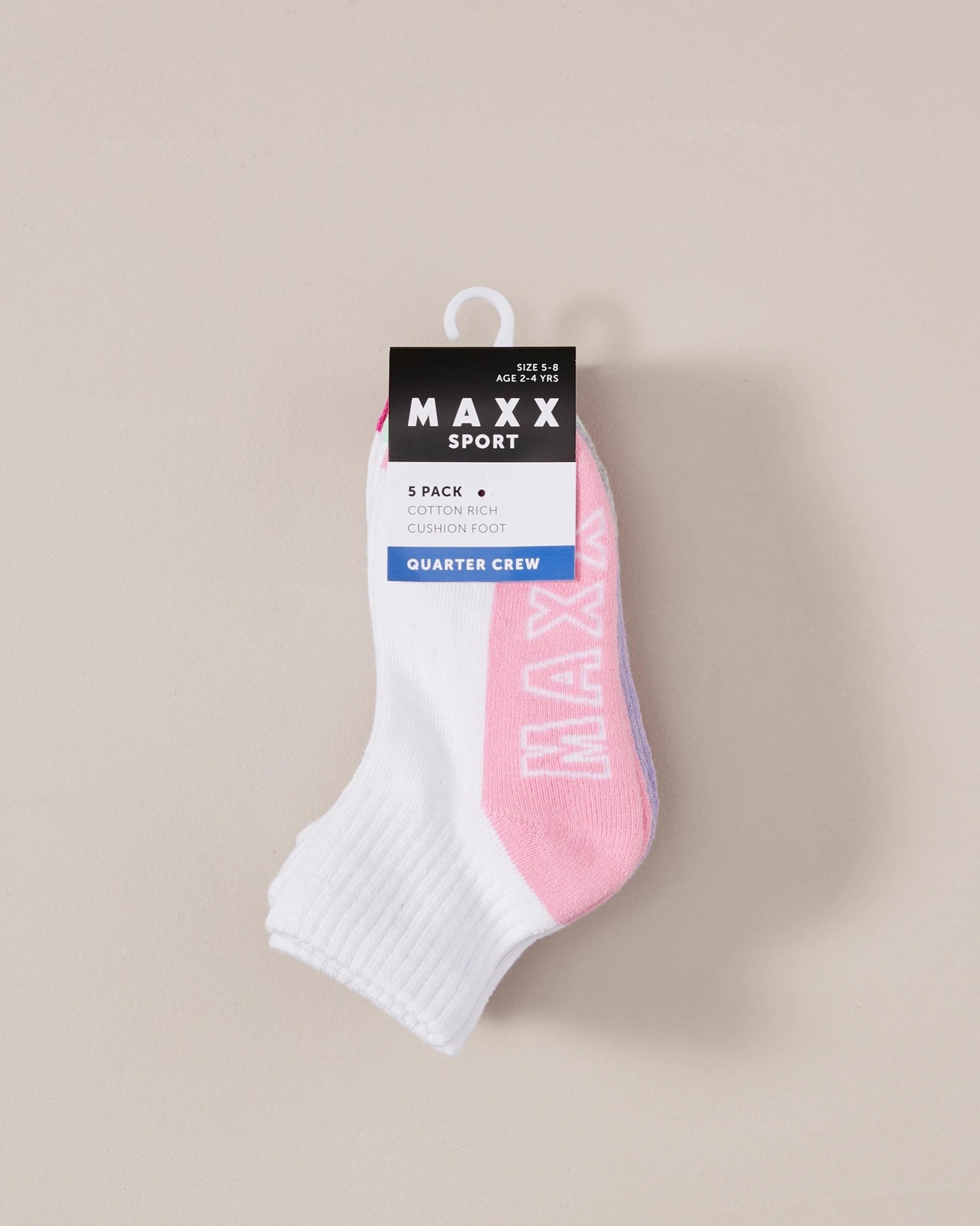 5 Pack Maxx Quarter Crew Sports Socks | Target Australia