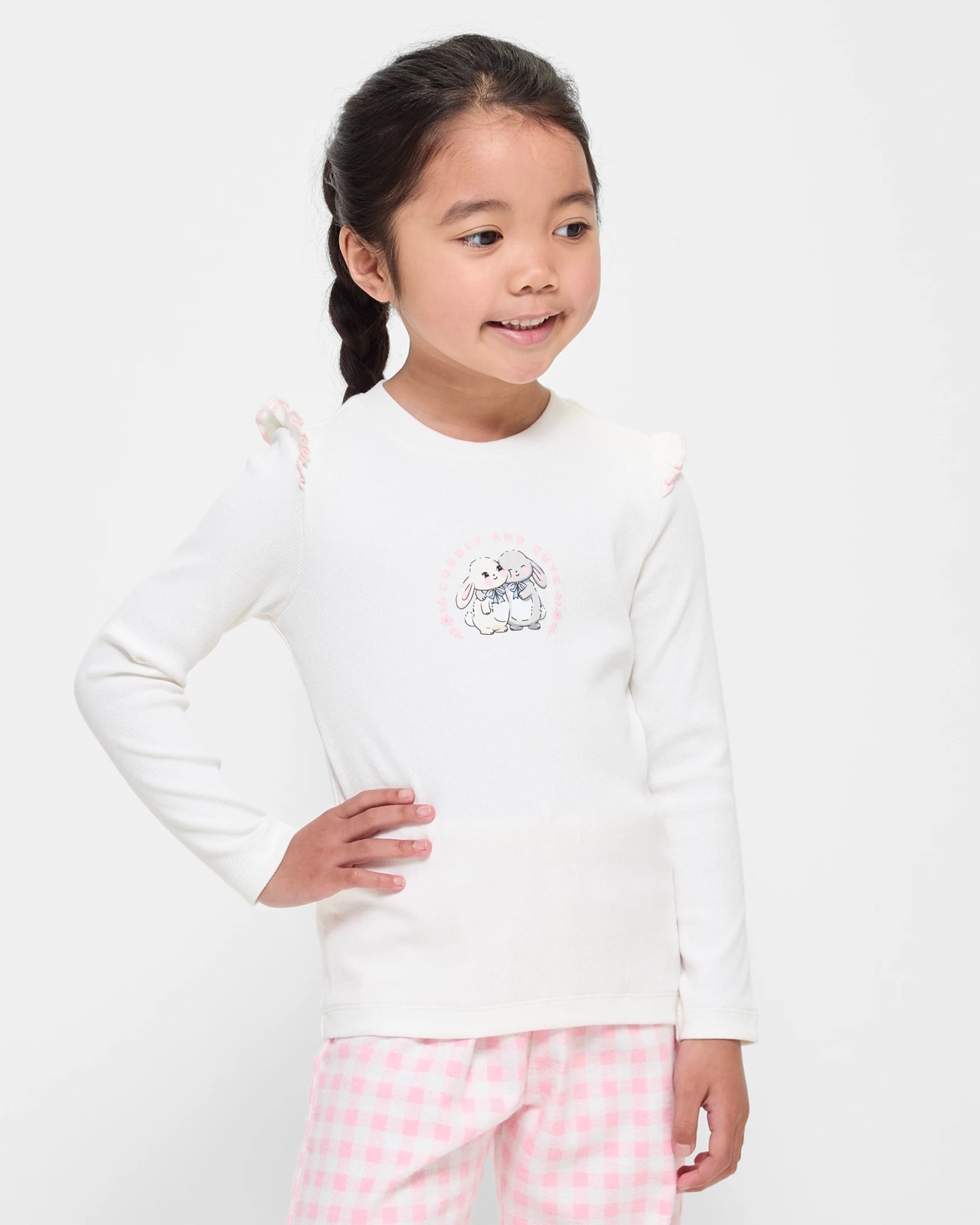 Girls Bunny Long Seeve Rib Flannelette Pyjama Set | Target Australia Girls Bunny Long Seeve Rib Flannelette Pyjama Set | Target Australia