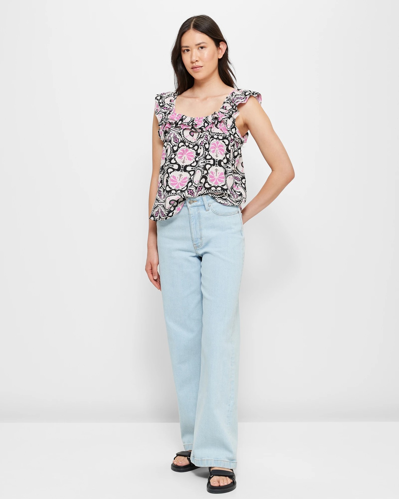 Sleeveless Double Ruffle Top | Target Australia