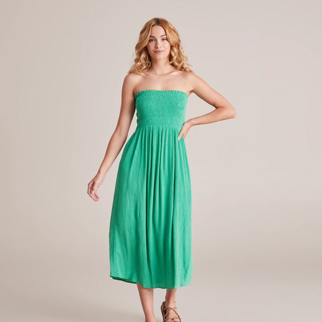 Resort Shirred Strapless Dress | Target Australia