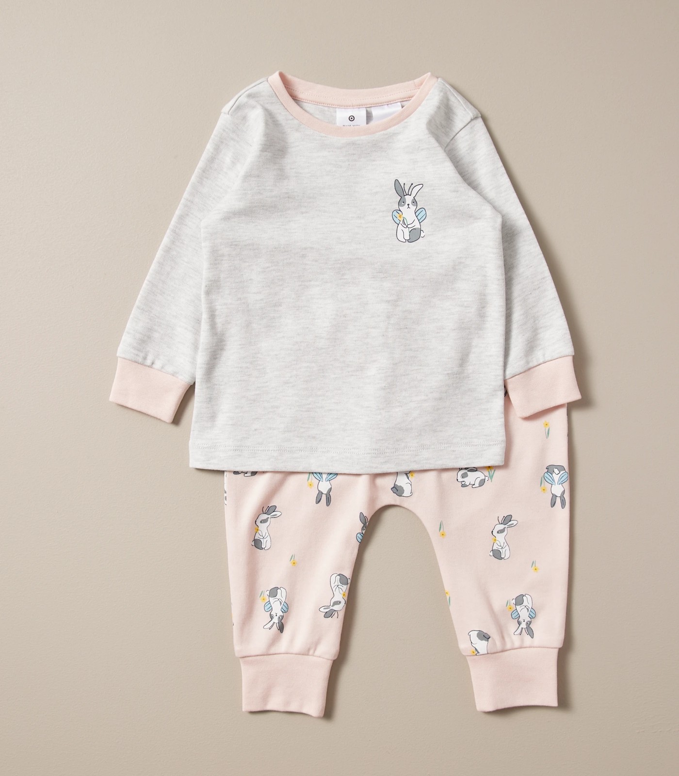 Baby Organic Cotton Bunny Pyjama Set | Target Australia