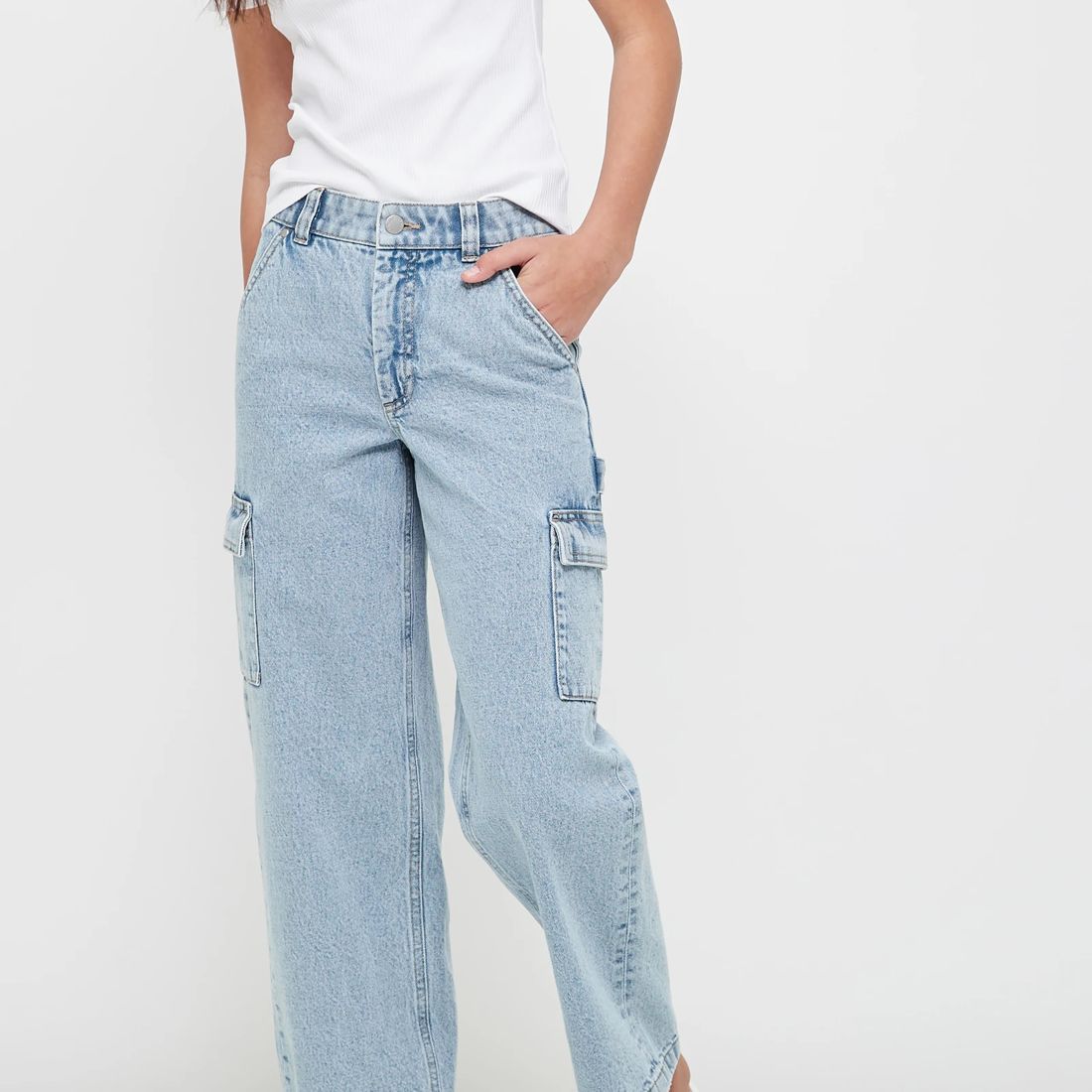 Denim Cargo Wide Leg Pants | Target Australia