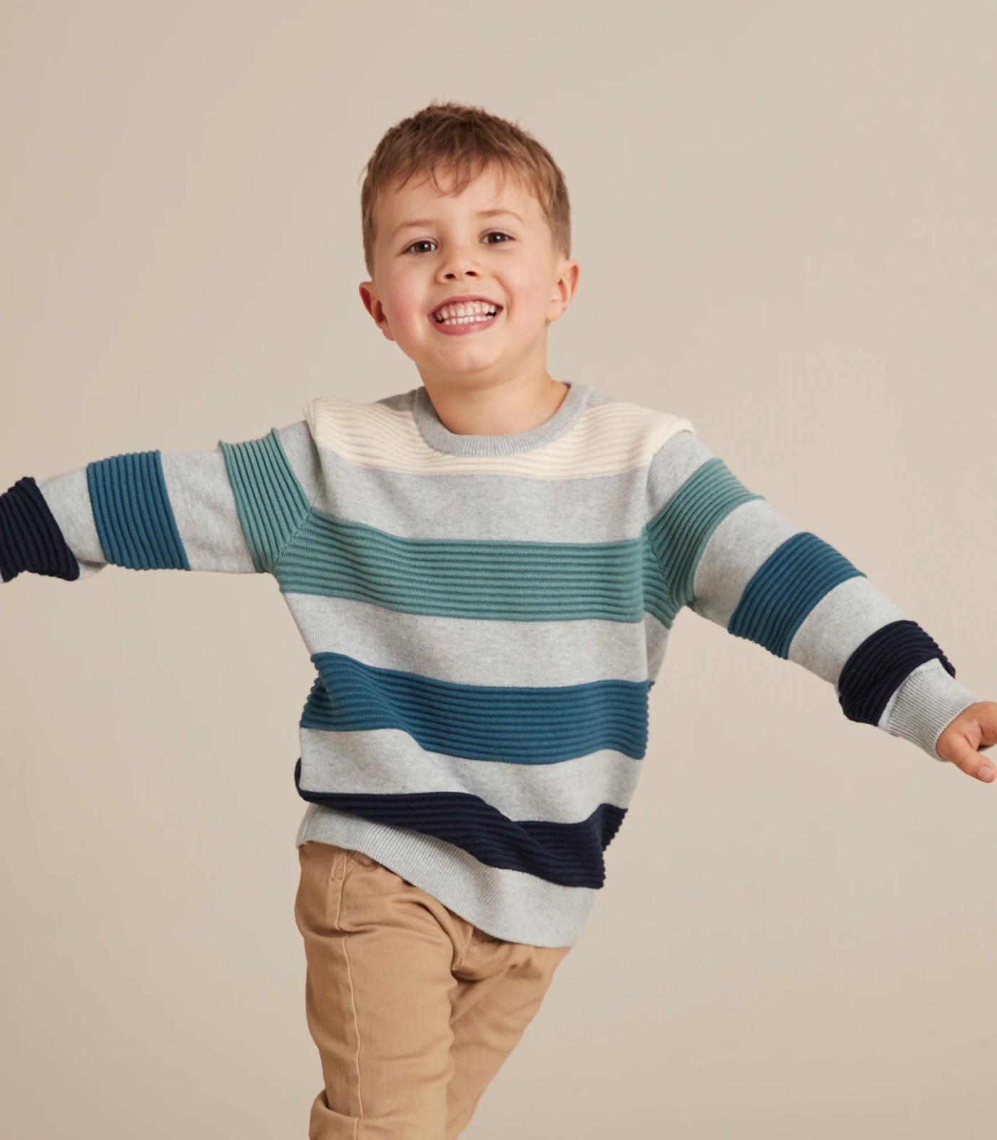 Ribbed Striped Knit Jumper | Target Australia