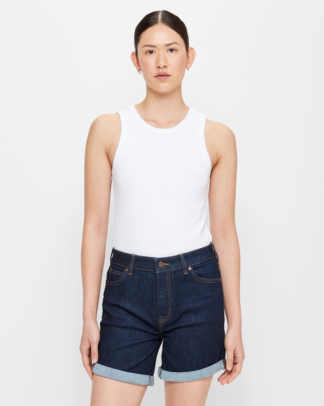 Classic Roll Cuff Denim Shorts | Target Australia