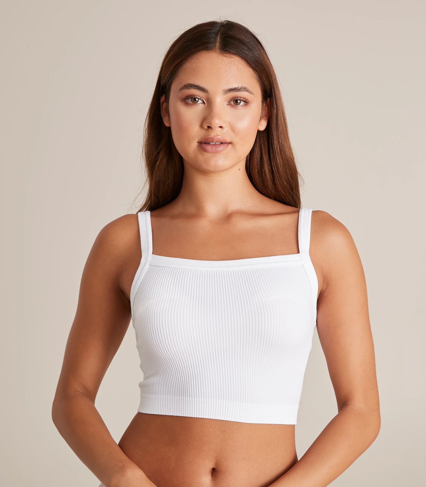 Lily Loves Ribbed Seamfree Longline Square Neck Crop Top; Style ...