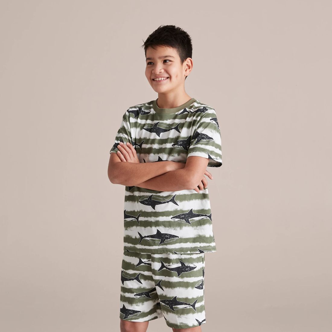 Organic Cotton Shark Pyjama Set | Target Australia