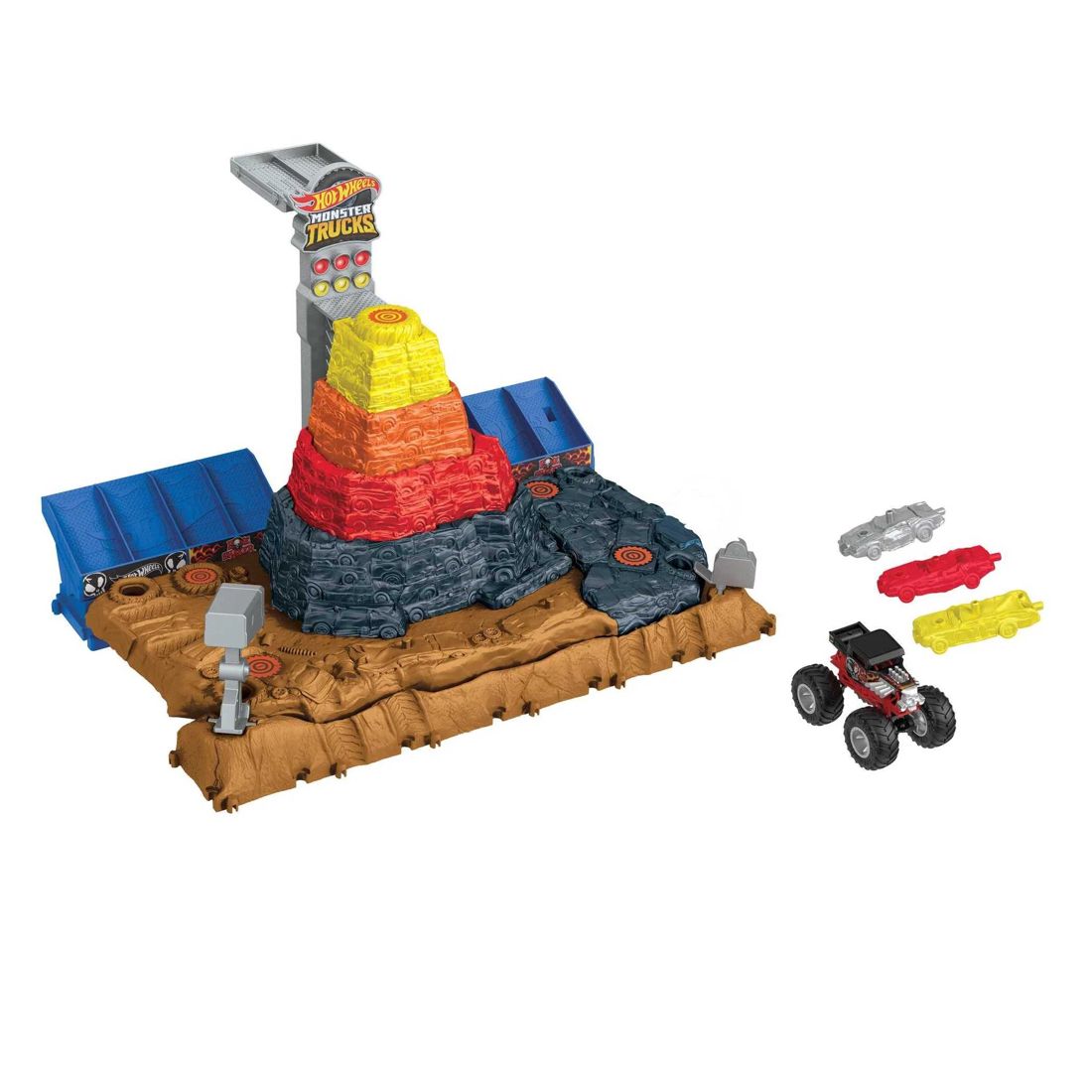 Hot Wheels Monster Trucks Arena Smashers Bone Shaker Ultimate Crush ...