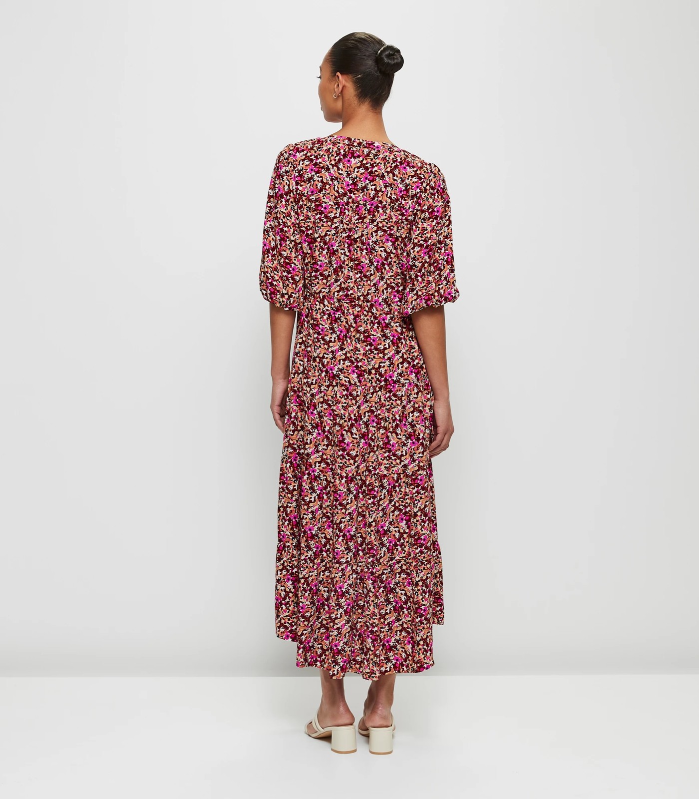 Long Sleeve Puff Sleeve Tiered Midi Dress - Preview | Target Australia Long Sleeve Puff Sleeve Tiered Midi Dress - Preview | Target Australia