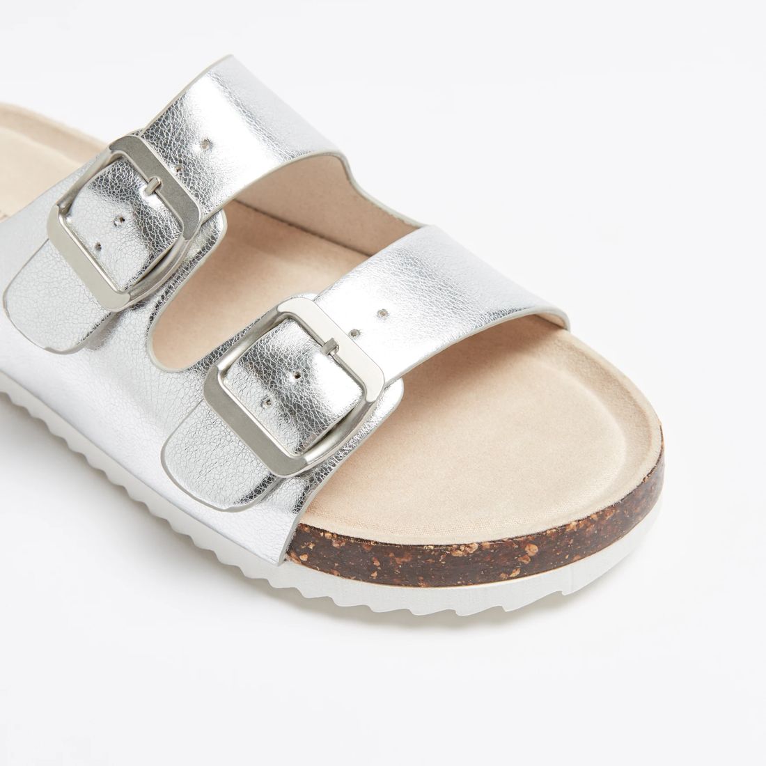 Youth Moulded Cork Sandals - Silver | Target Australia