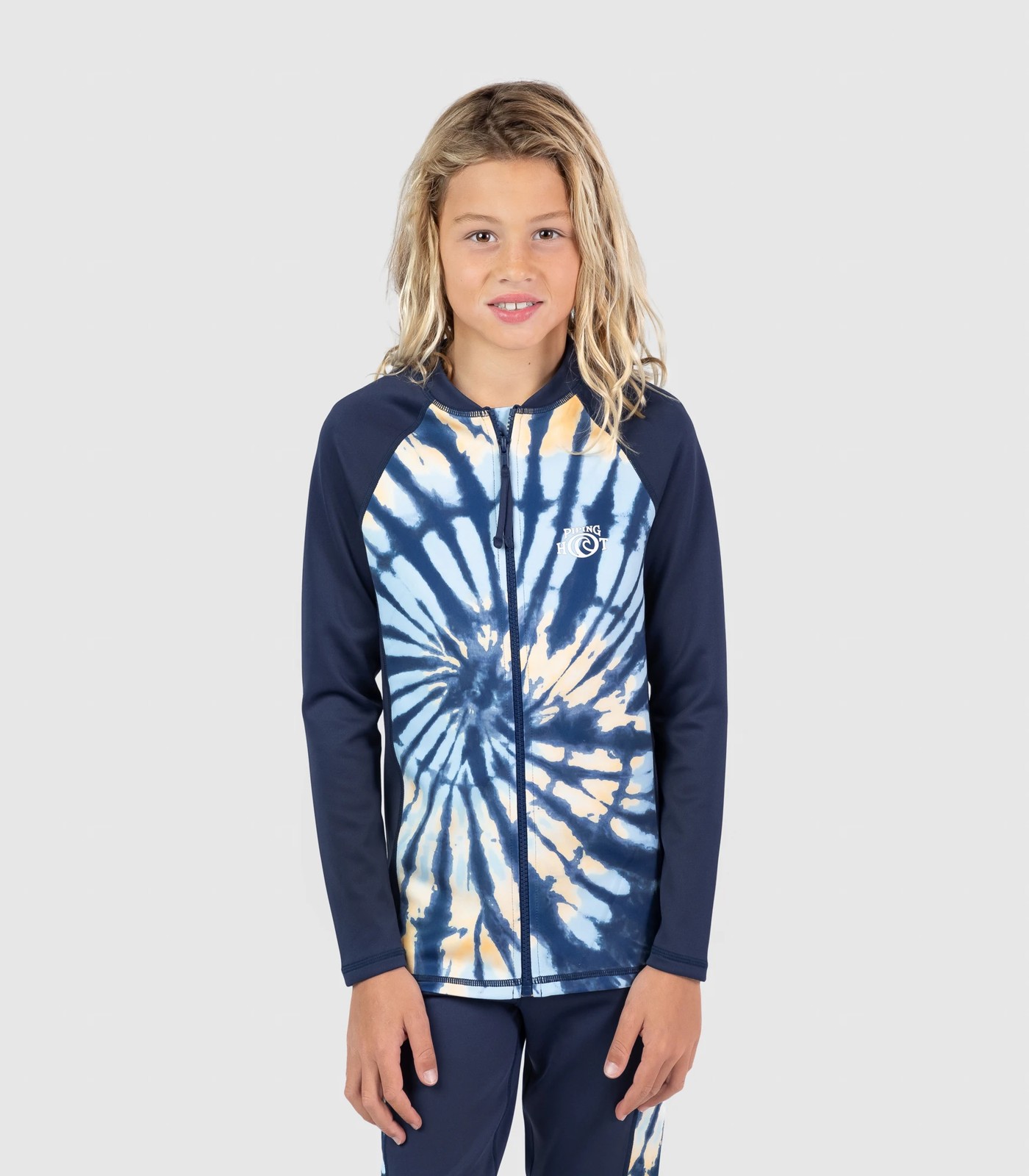 Piping Hot Zip Front Tie-Dye Swim Rashie | Target Australia