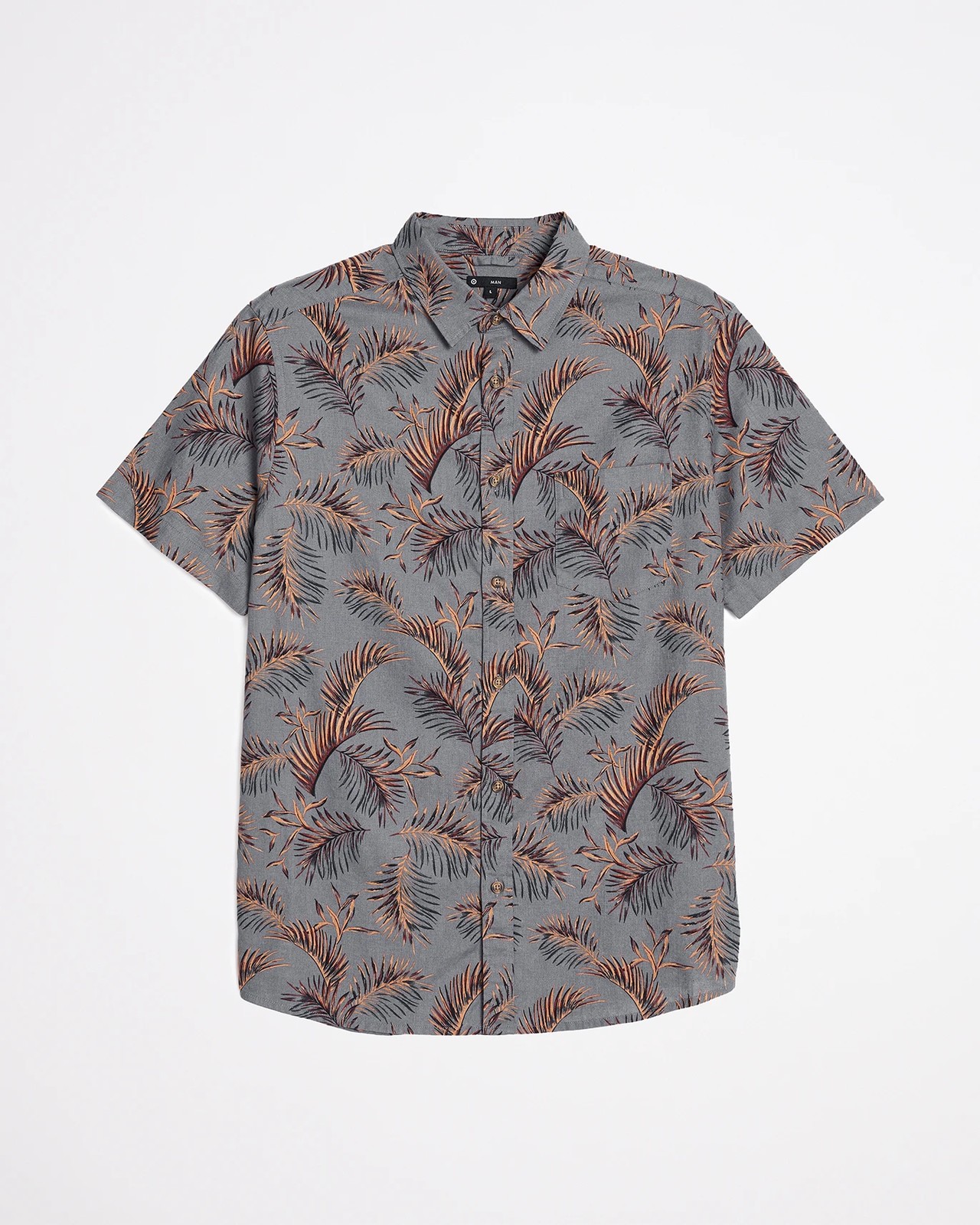 Linen Blend Leaf Print Shirt | Target Australia