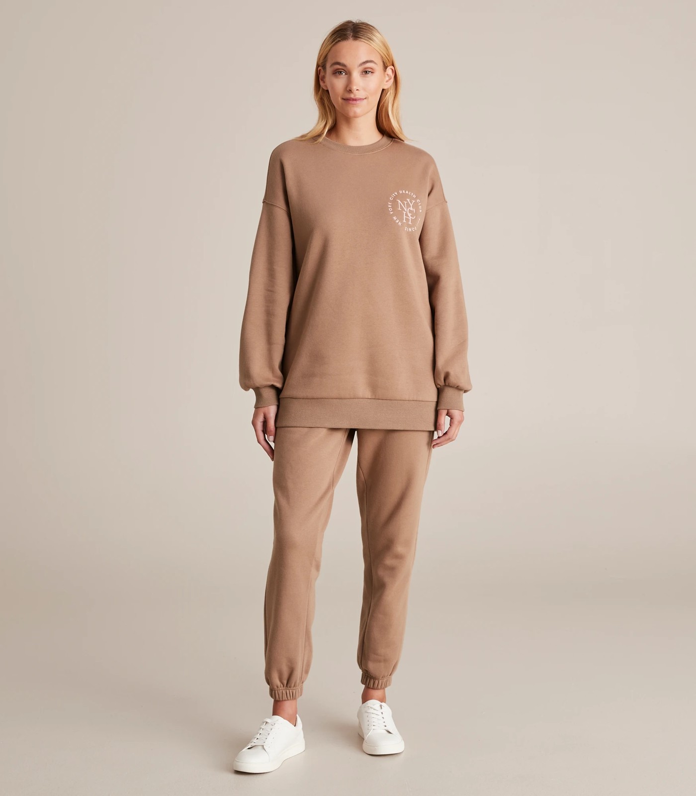 Active Oversized Fleece Crew Jumper | Target Australia