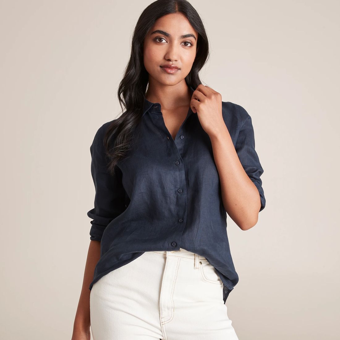 European Linen Long Sleeve Shirt | Target Australia