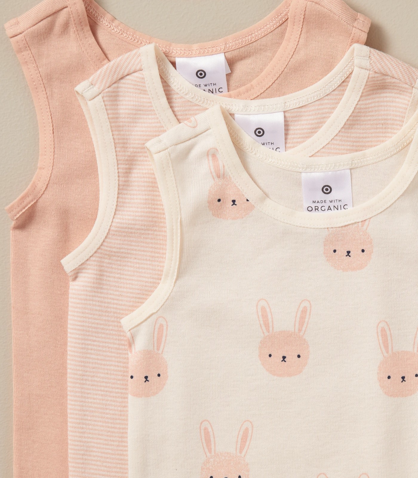 3 Pack Baby Organic Cotton Print Singlets | Target Australia