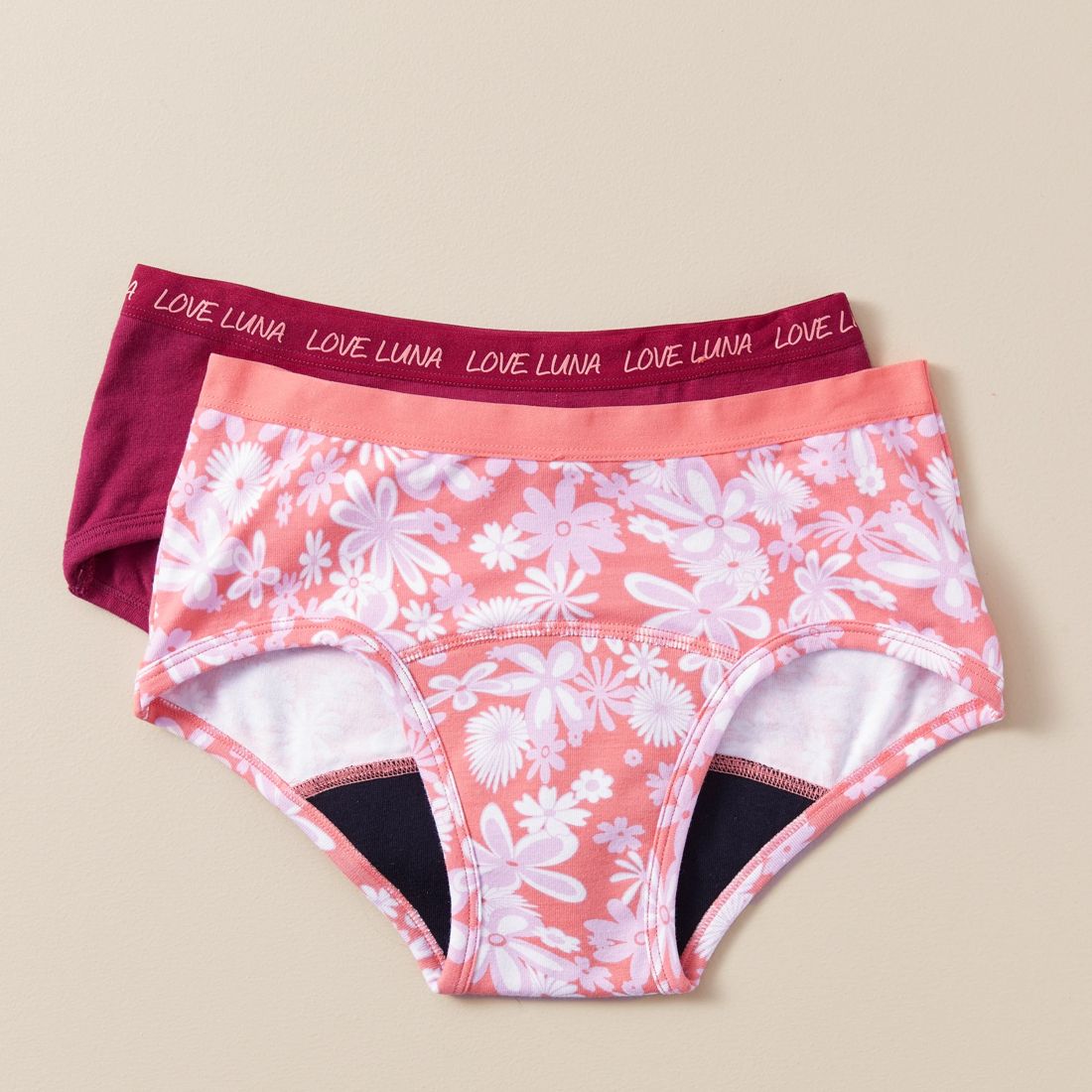 2 Pack Young Girls Love Luna Period Boyleg Briefs - Medium | Target ...