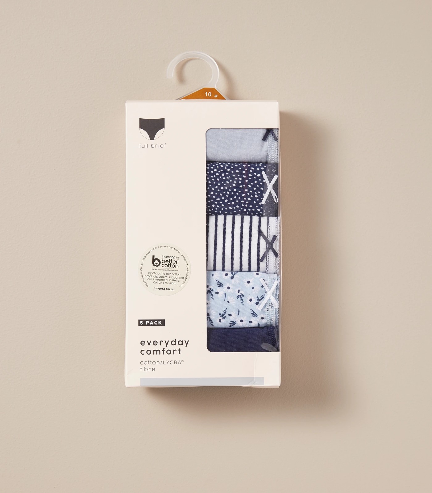 5 Pack Cotton/Elastane Full Briefs | Target Australia