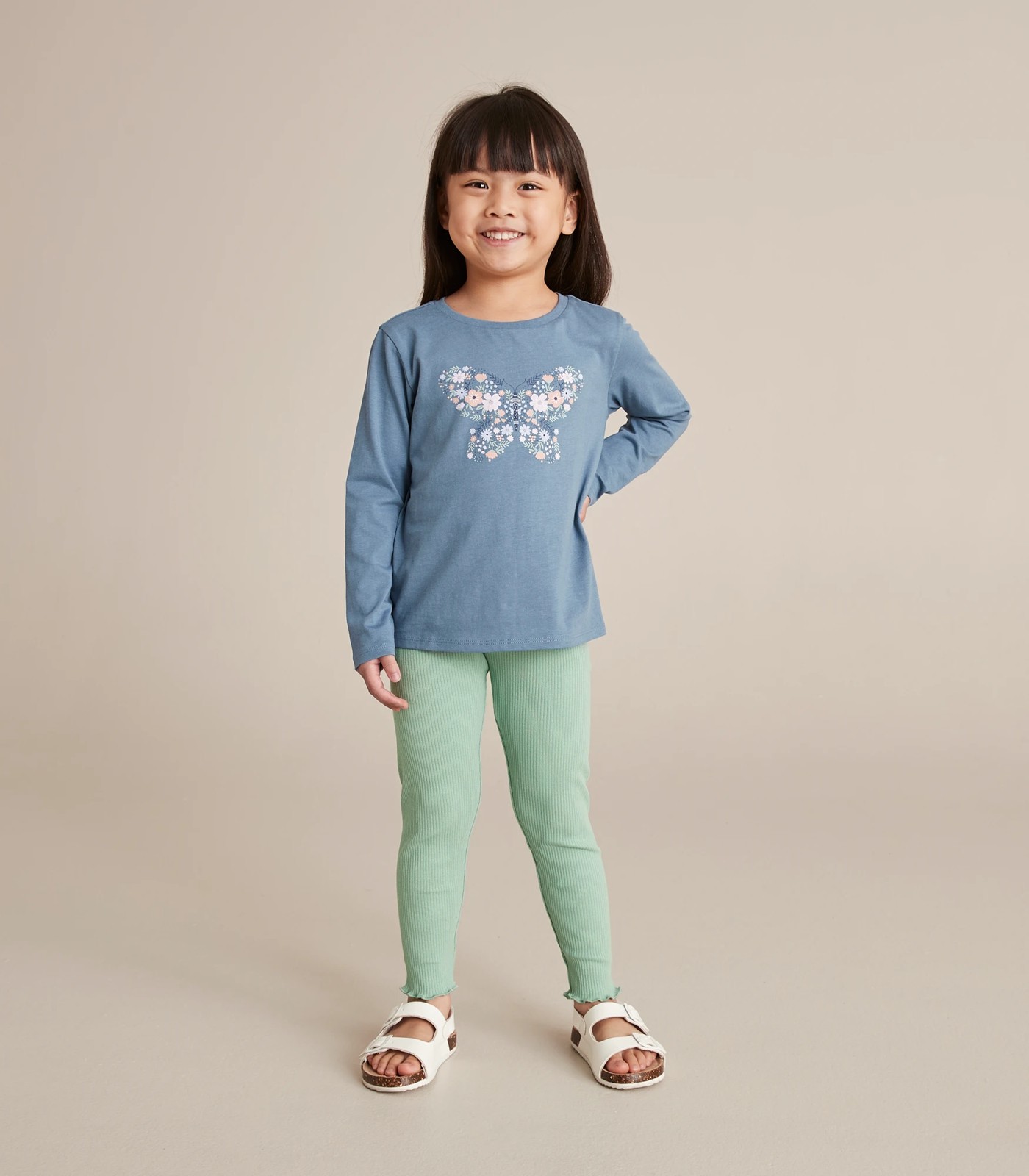 Ribbed Lettuce Hem Leggings | Target Australia