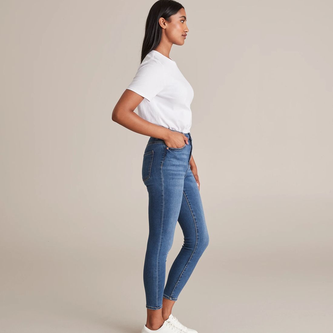 Sophie Skinny High Rise Crop Length Denim Jeans | Target Australia