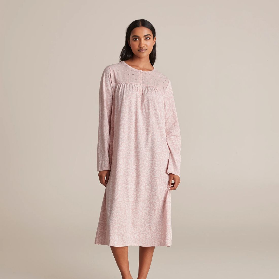 Long Sleeve Traditional Sleep Nightie | Target Australia